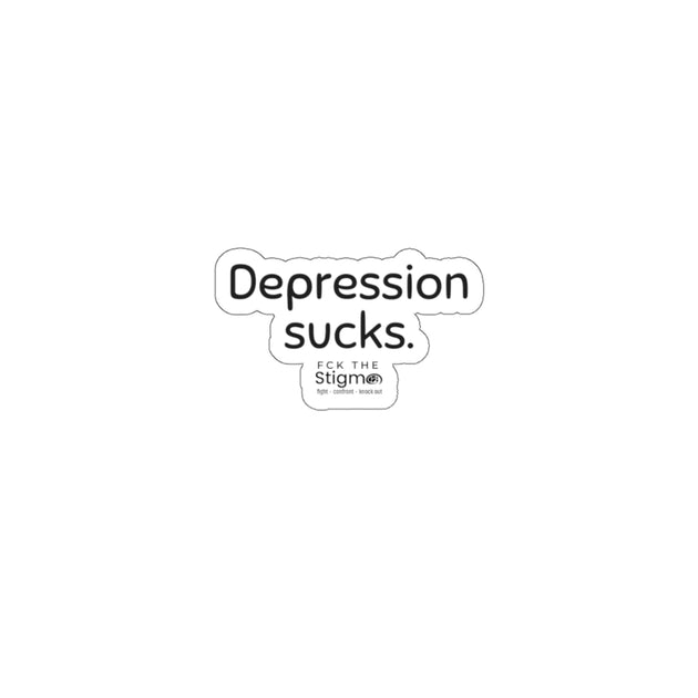 Depression Sucks Die-Cut Stickers | Fck the Stigma